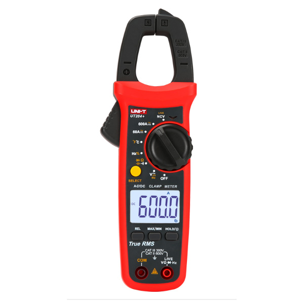 UT204+ Digital Clamp Meter 600A (AC/DC) بنسة امبير تيار ثابت ومتردد ...